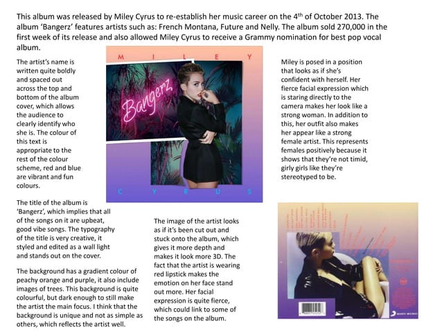 Album cover analysis | PPT