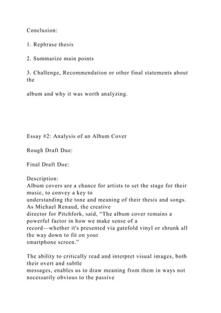 Album Cover Outline Template Introduction 1. Attent.docx