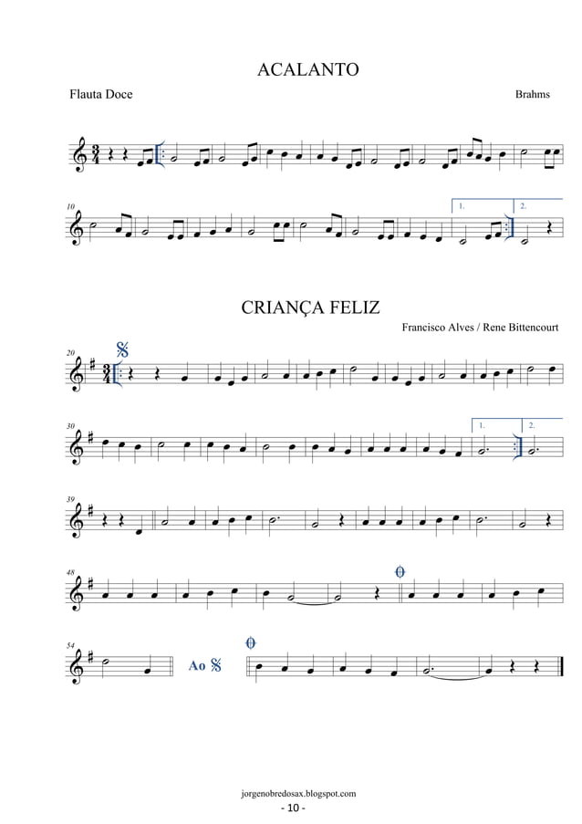 Album de partituras para flauta doce | PDF