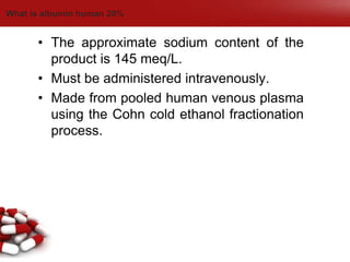 Albumin 20% | PPTX