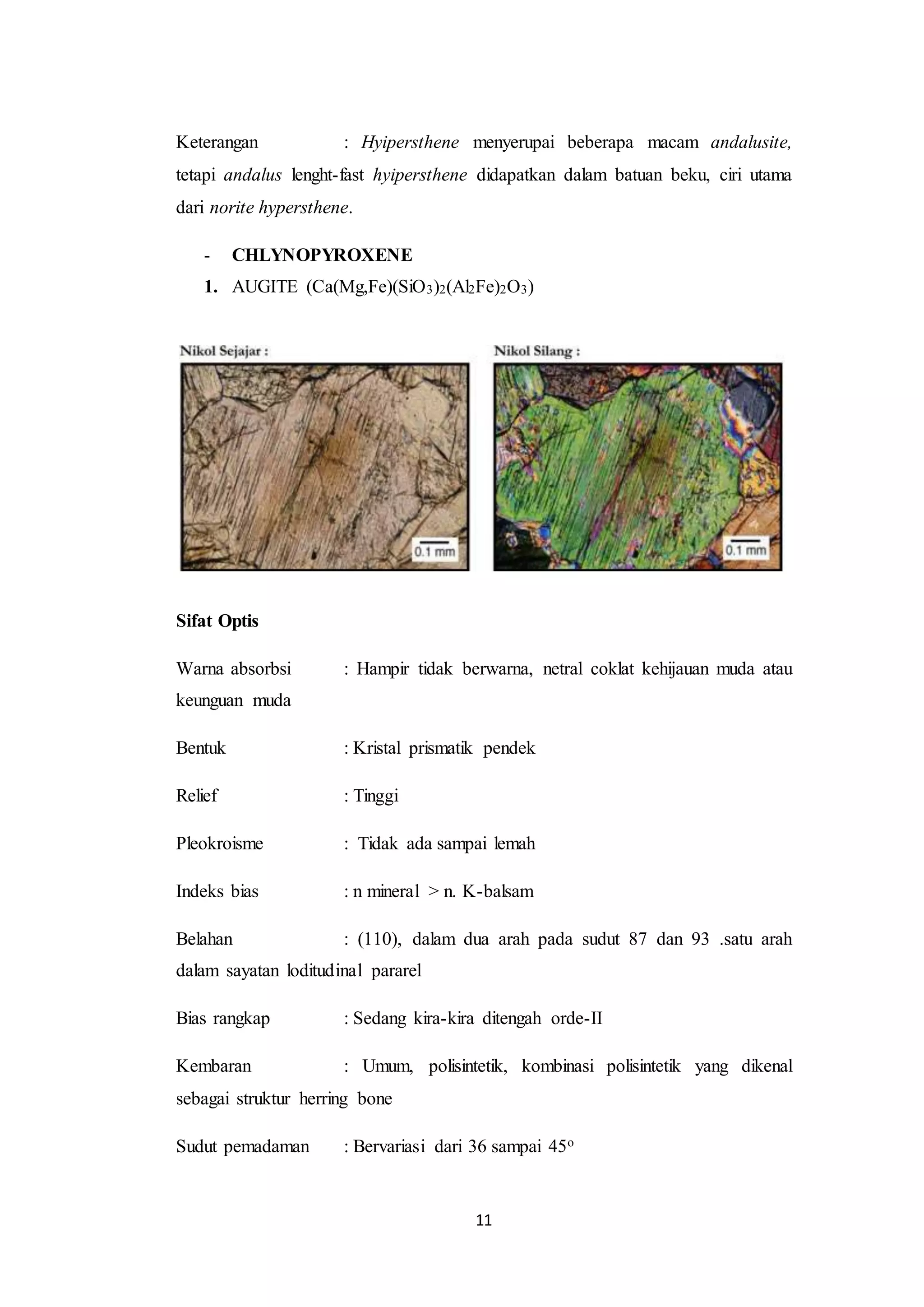 Album mineral praktikum mineral optik teknik geologi | DOCX