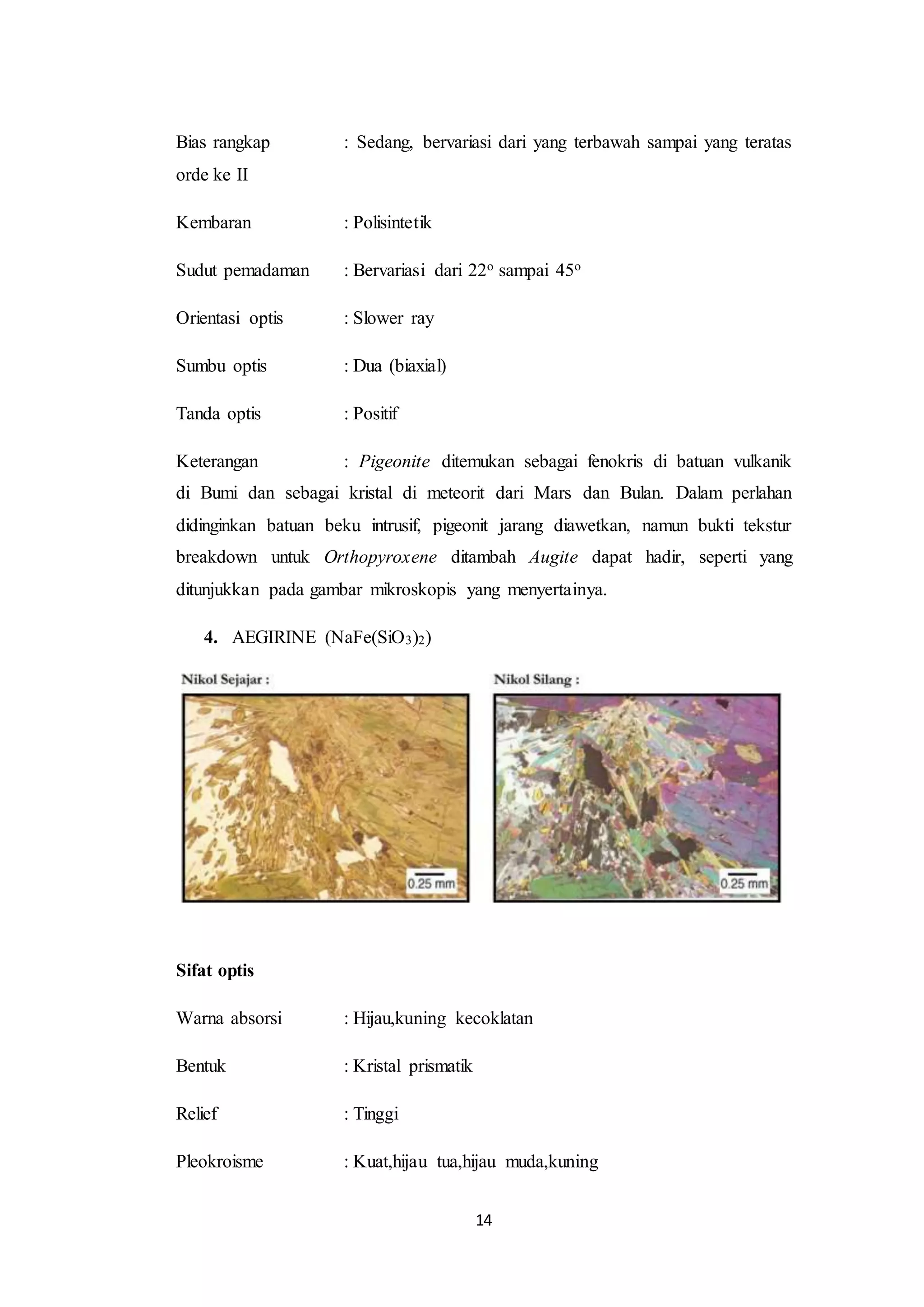 Album mineral praktikum mineral optik teknik geologi | DOCX