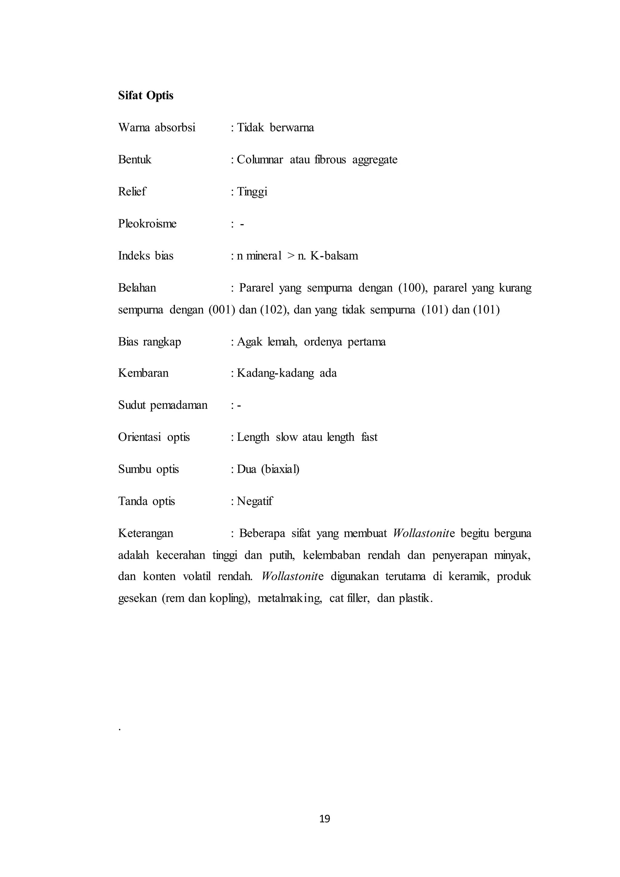 Album mineral praktikum mineral optik teknik geologi | DOCX