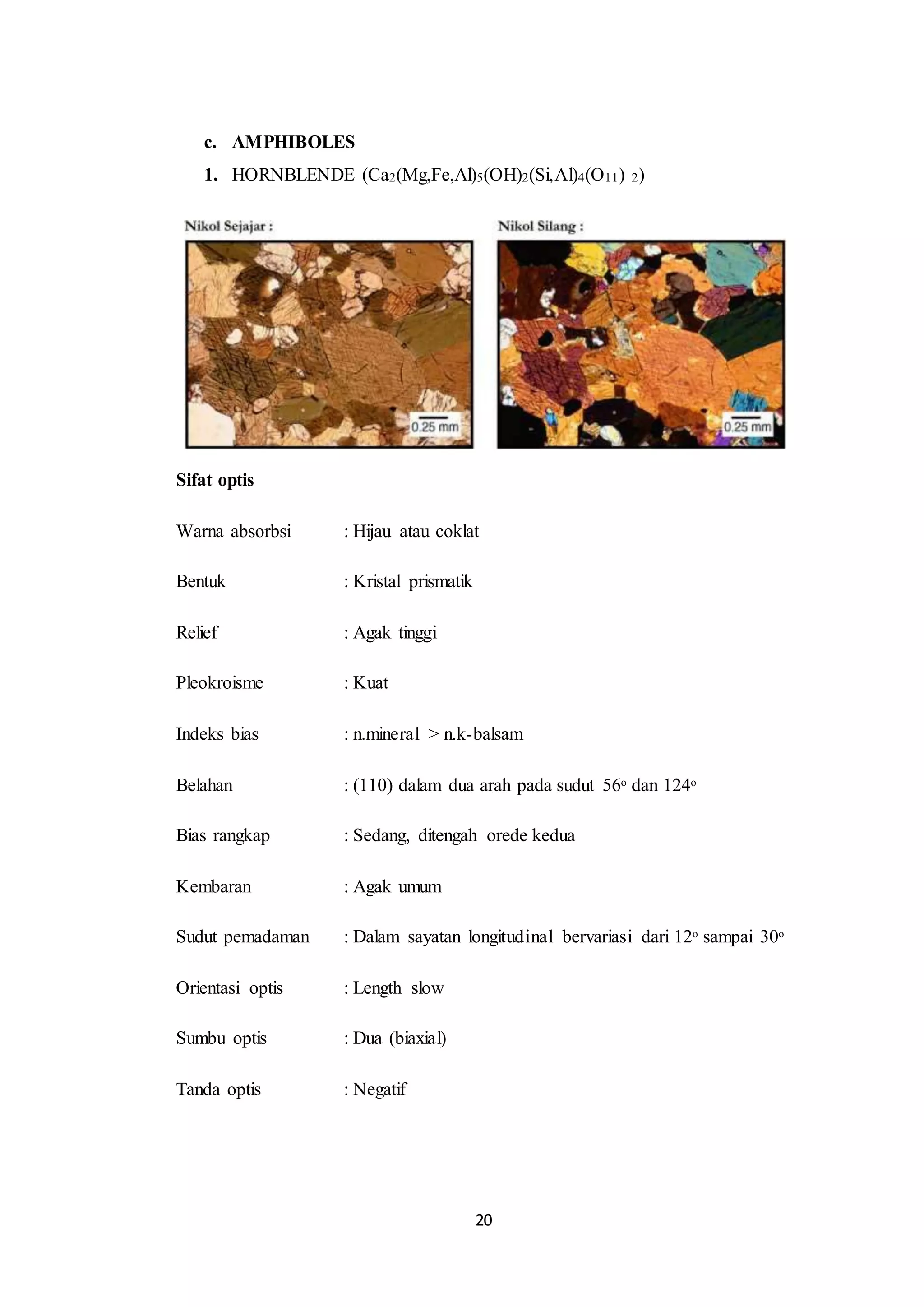 Album mineral praktikum mineral optik teknik geologi | DOCX