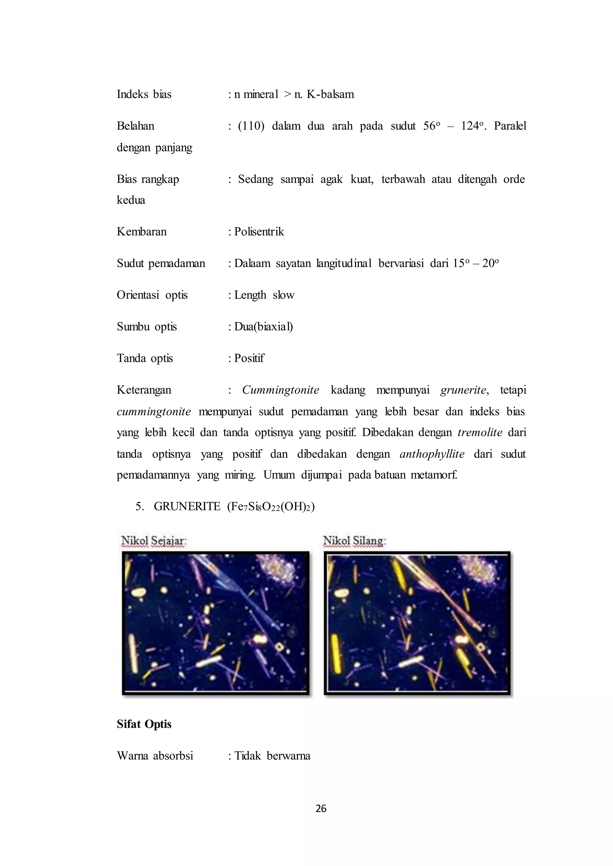 Album mineral praktikum mineral optik teknik geologi | DOCX