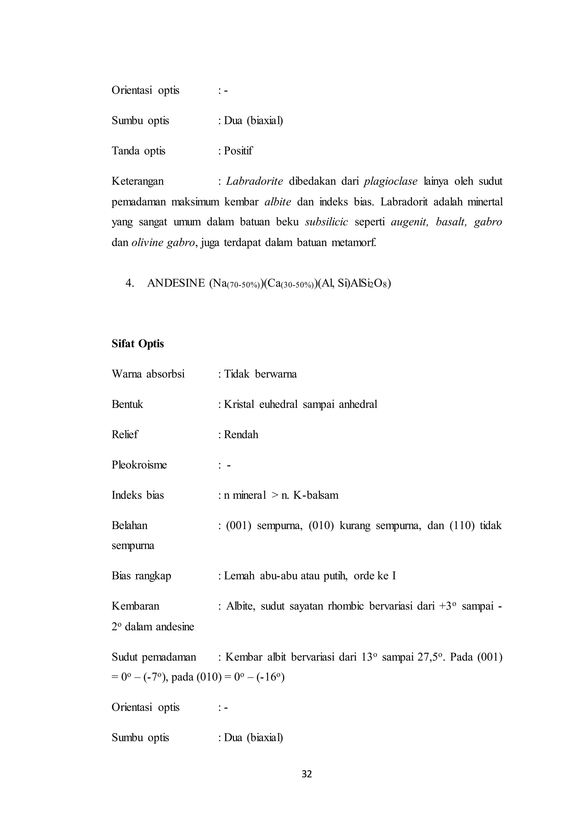 Album mineral praktikum mineral optik teknik geologi | DOCX