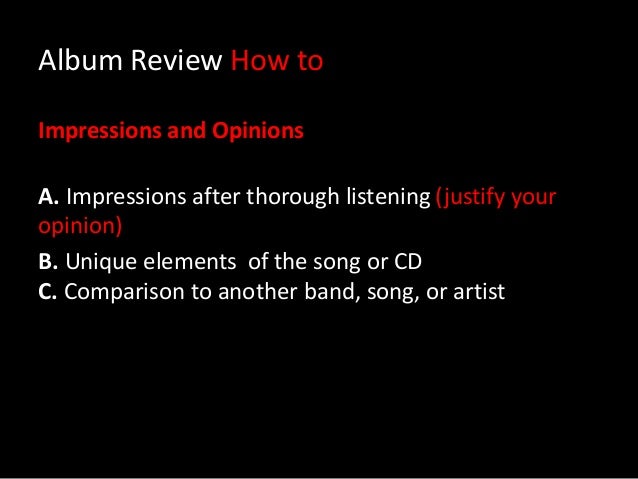 How to write an album review