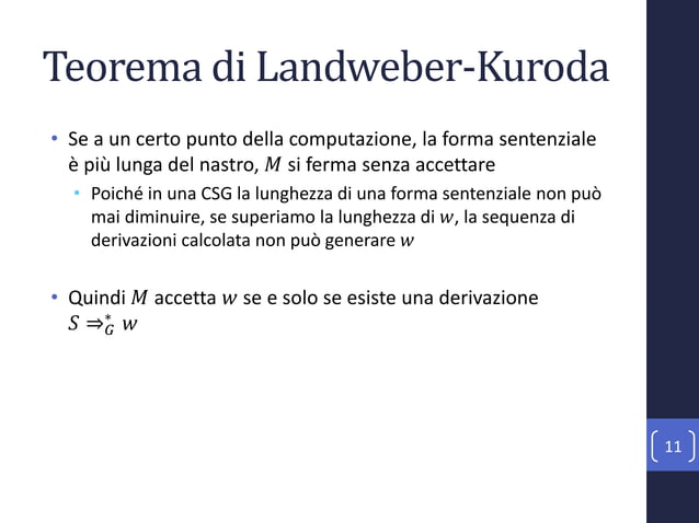 Linguaggi Context Sensitive E Linear Bounded Automata Ppt 1752