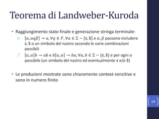 Linguaggi Context-Sensitive e Linear Bounded Automata | PDF
