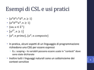 Linguaggi Context-Sensitive e Linear Bounded Automata | PDF