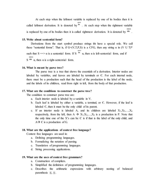 AUTOMATA THEORY - SHORT NOTES | DOC | Programming Languages | Computing