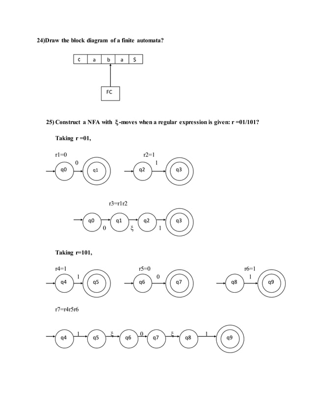 AUTOMATA THEORY - SHORT NOTES | DOC | Programming Languages | Computing