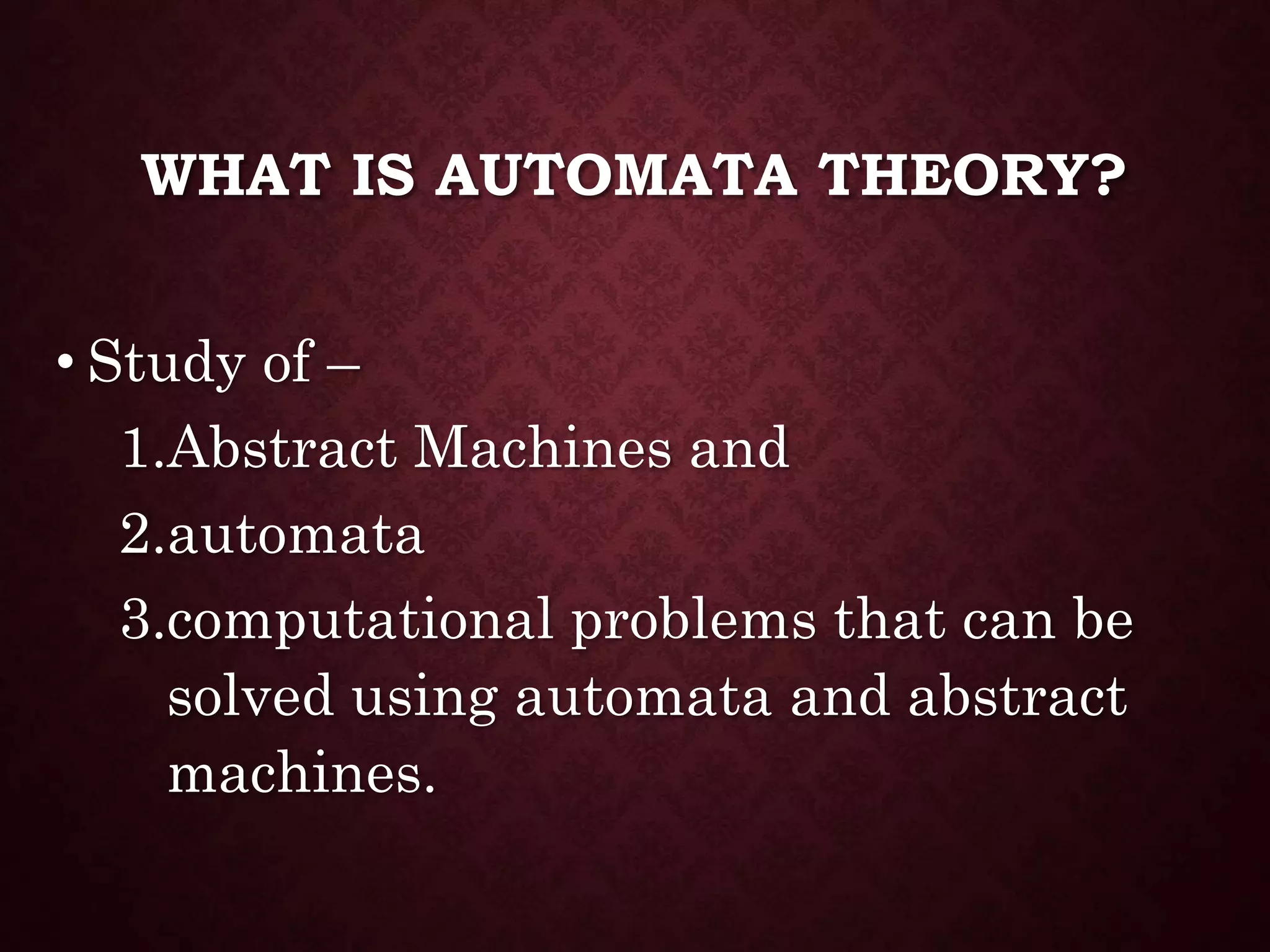 Introduction to Automata Languages and Computation | PPT