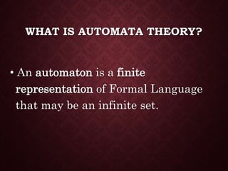 Introduction to Automata Languages and Computation | PPTX | Programming Languages | Computing
