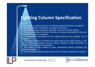 Rail Alliance Event on 25/02/15: Lighting Column Specification - ALC | PDF
