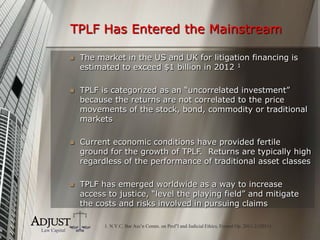 Third Party Litigation Funding (TPLF) | PPT