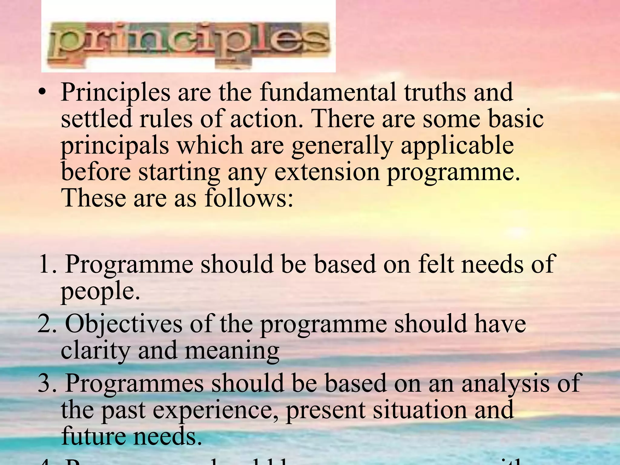 Extension programme planning | PPTX