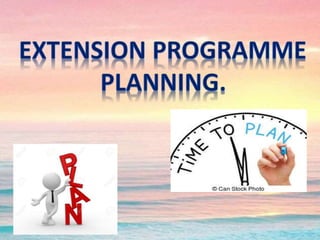 Extension programme planning | PPTX