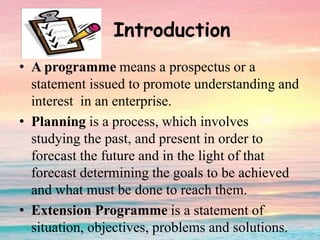 Extension programme planning | PPTX