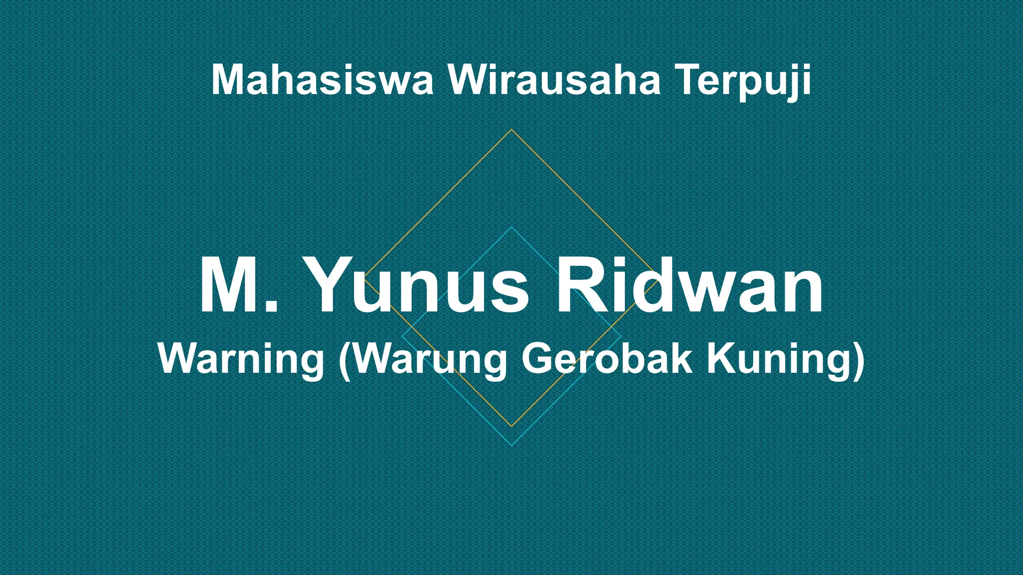 Penghargaan Spesial untuk unsur mahasiswa dan dosen | PPT