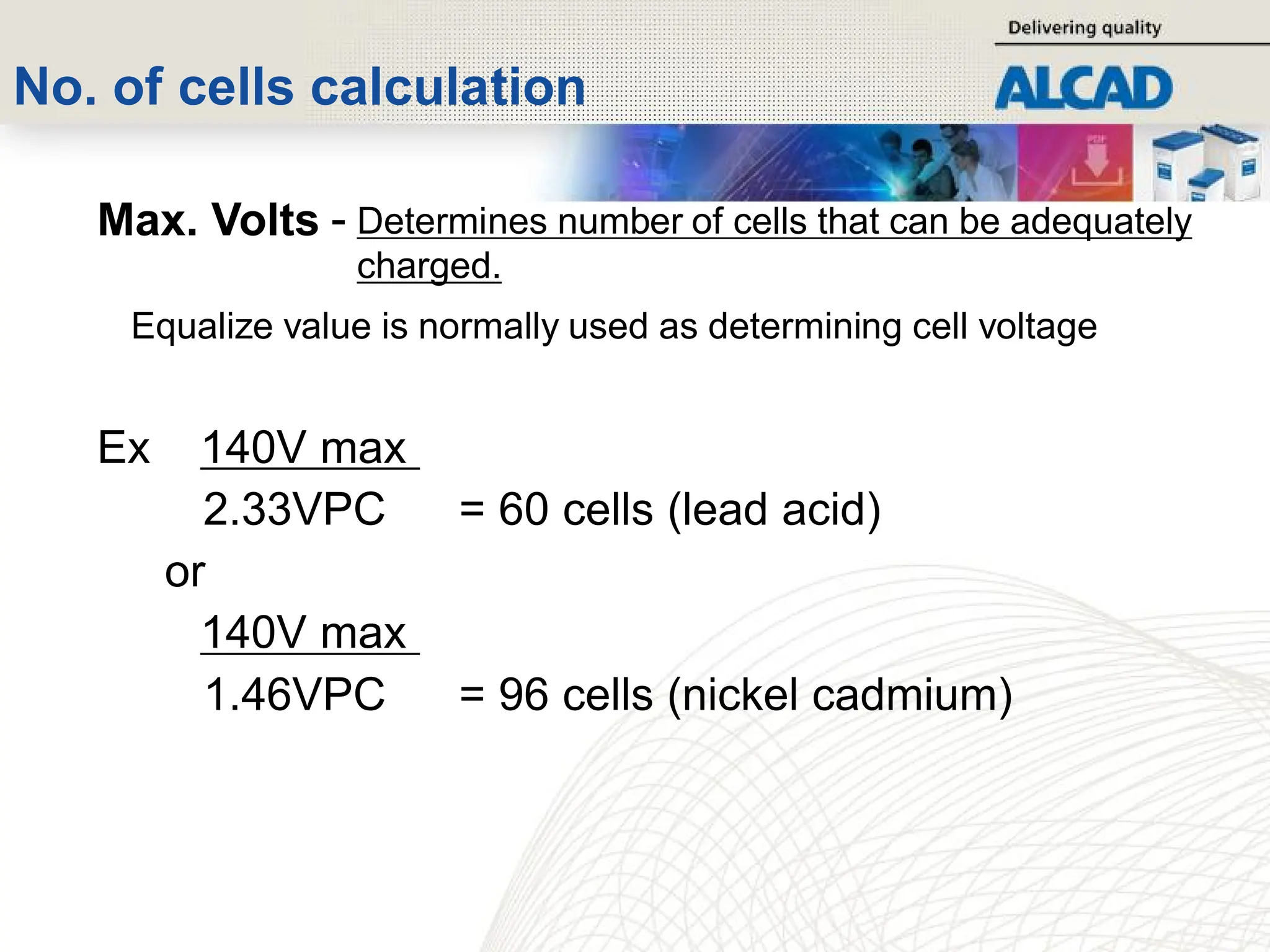 battery sizing calc and sizing of alcad. | PDF