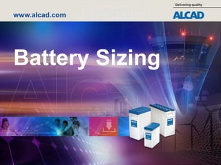 battery sizing calc and sizing of alcad. | PDF