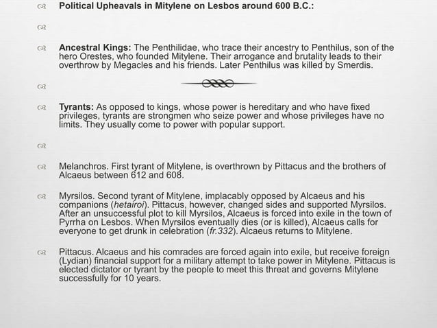 Alcaeus&sappho drinking | PPT