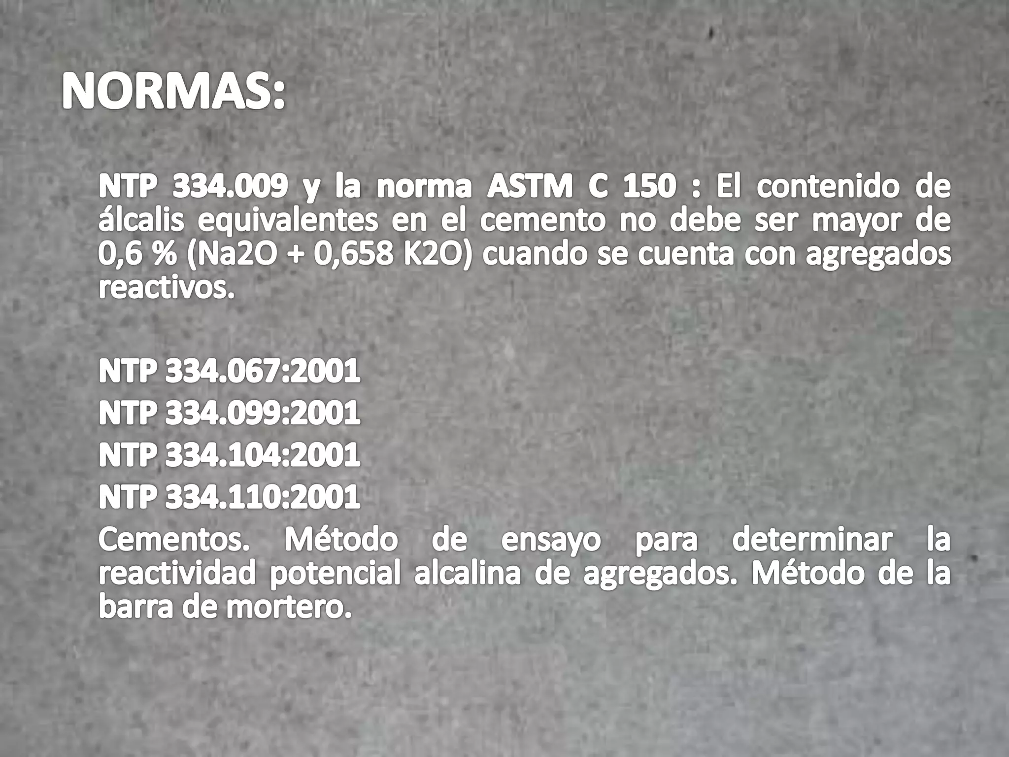 Reacción álcali agregado del concreto | PPT
