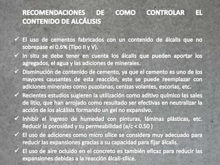 Reacción álcali agregado del concreto | PPTX