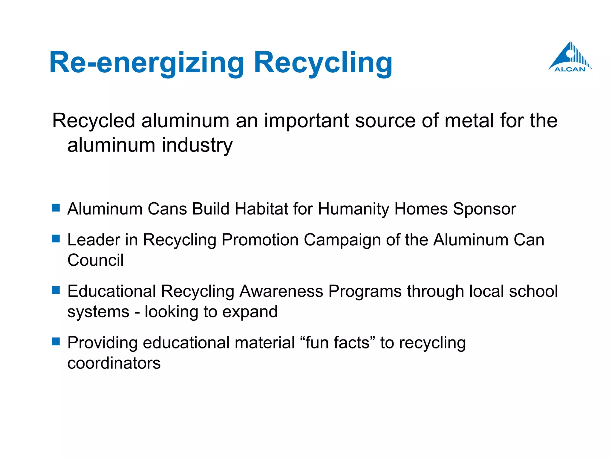 Alcan aluminum recycling | PPT