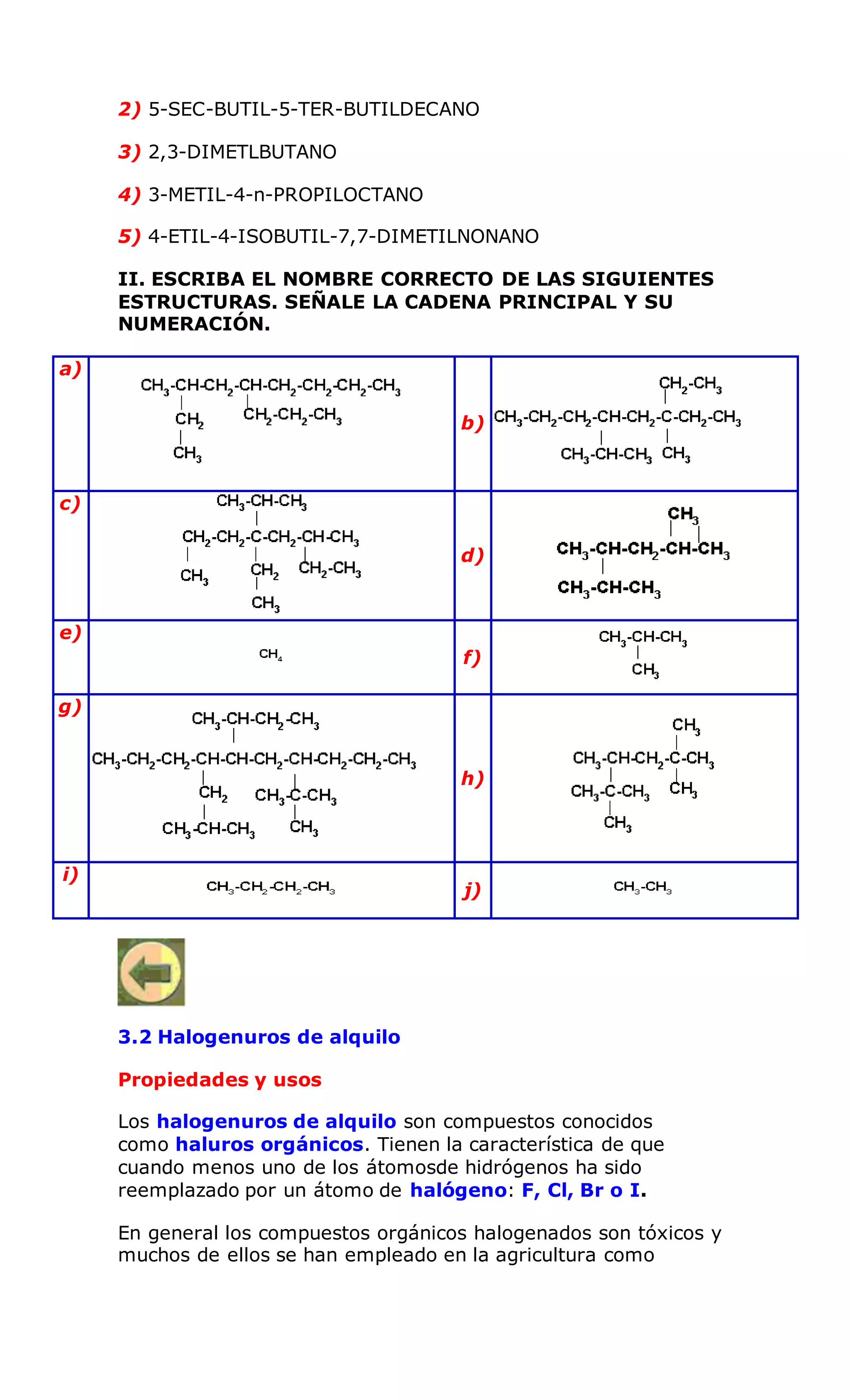 Alcanos nomenclatura | DOCX