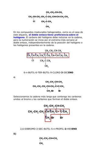Alcanos nomenclatura | DOCX