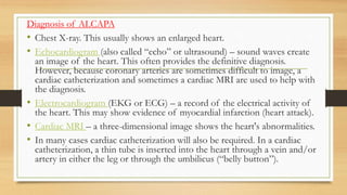 Anomalous left coronary artery from the pulmonary artery | PPTX