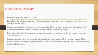 Anomalous left coronary artery from the pulmonary artery | PPT