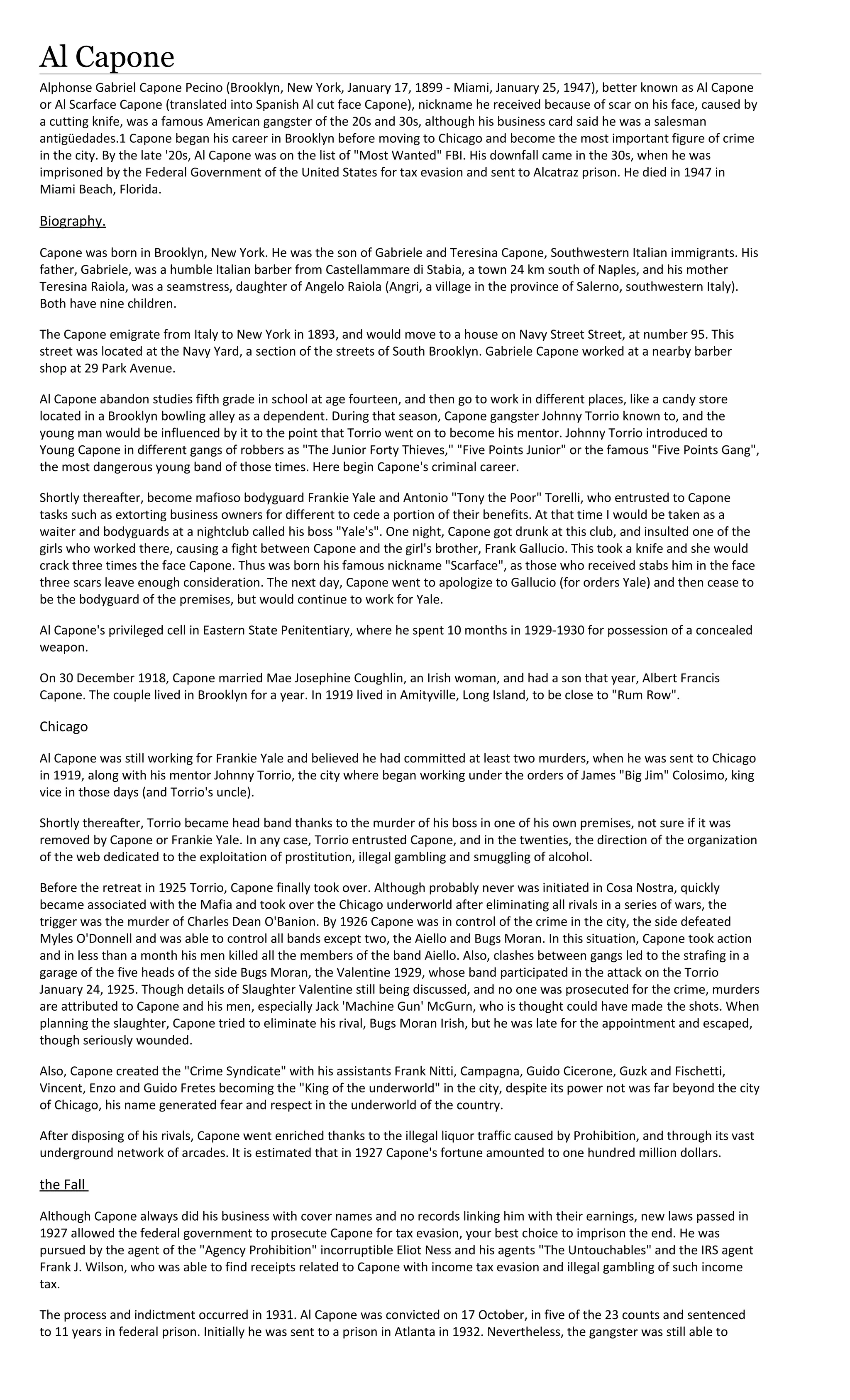 Al capone | PDF
