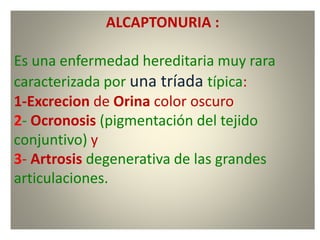 Alcaptonuria | PPT