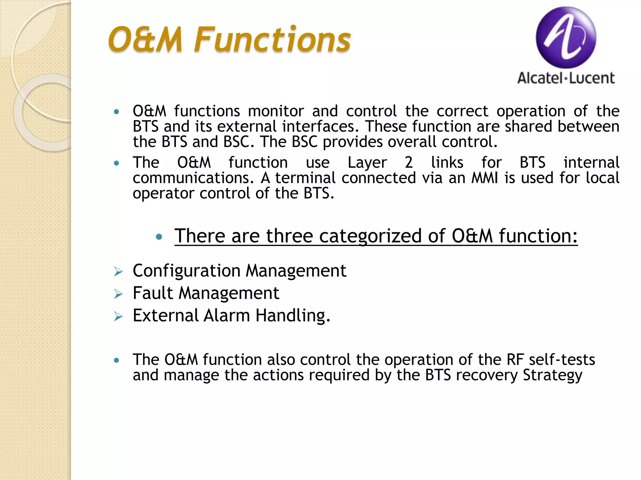 Alcate lucent bts Installation and Commissioning | PPTX