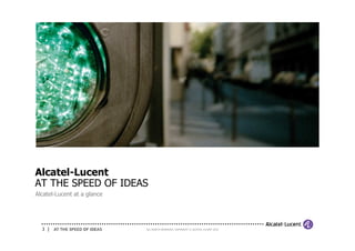 Alcatel Lucent At The Speed Of Ideas