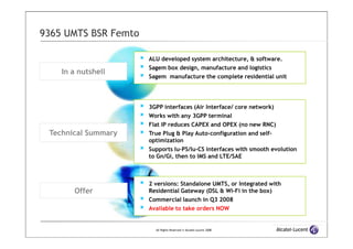 Alcatel lucent femtocell-habtekus09 | PDF