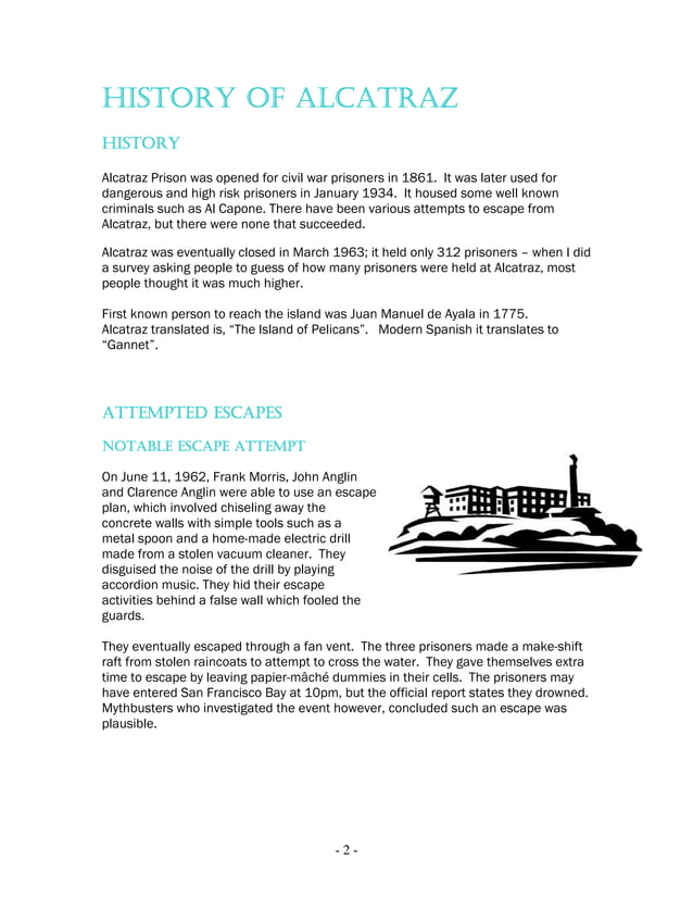 Alcatraz Prison | PDF | Crime & Harmful Acts to Individuals, Society & Human Right Violations ...
