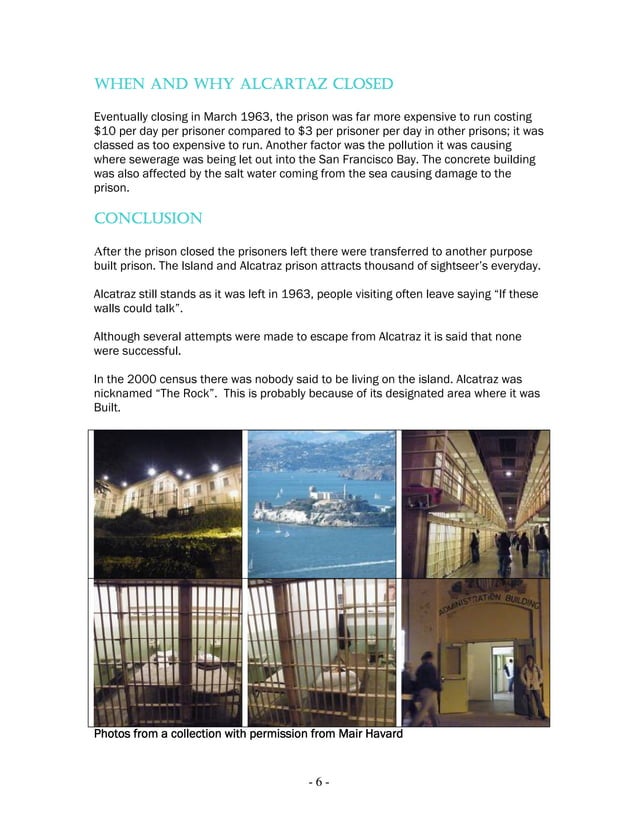 Alcatraz Prison | PDF | Crime & Harmful Acts to Individuals, Society & Human Right Violations ...