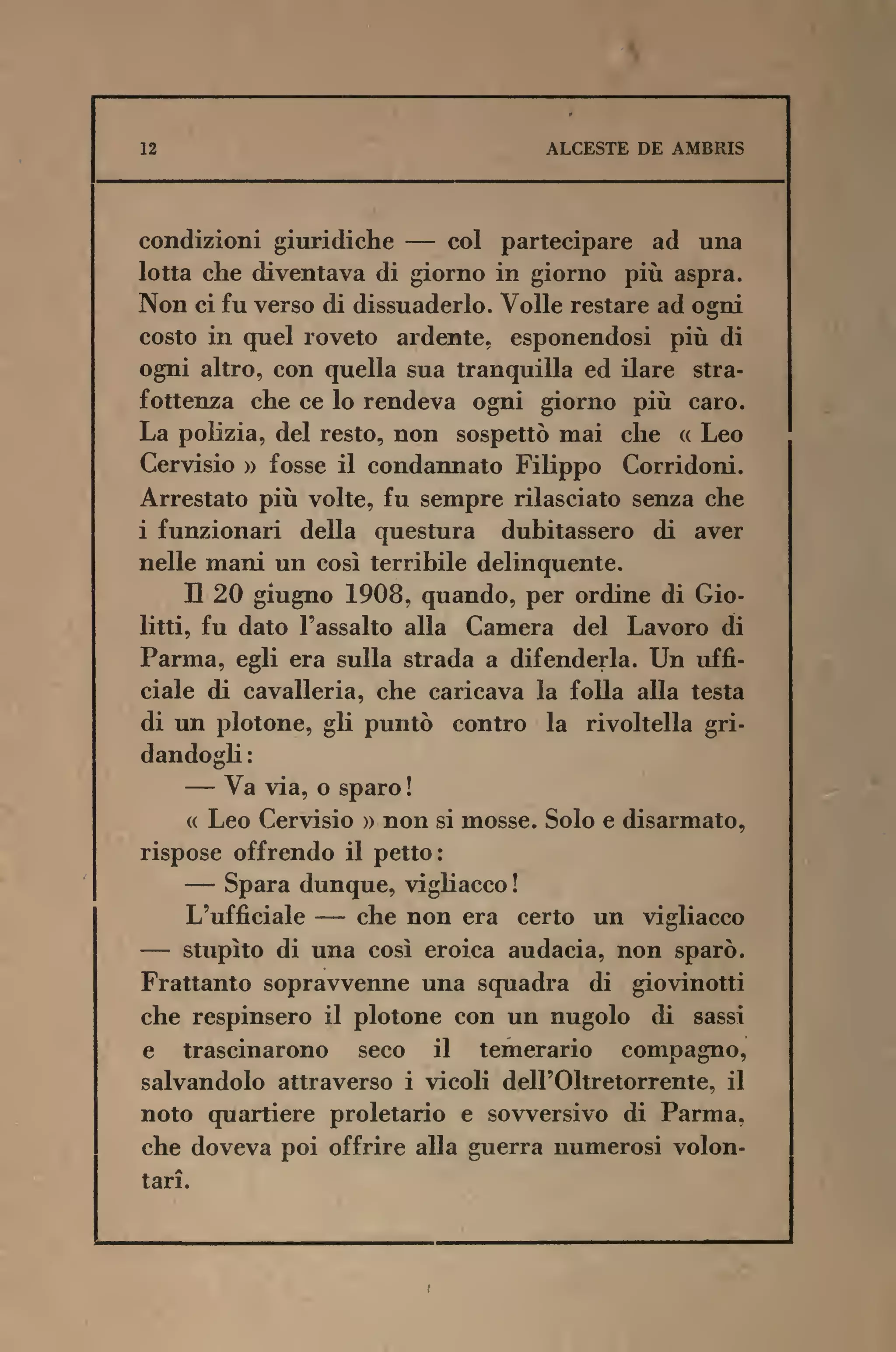 Alceste de Ambris- Profilo di Filippo Corridoni | PDF