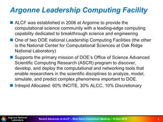 Advances at the Argonne Leadership Computing Center | PPTX