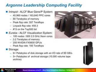 Advances at the Argonne Leadership Computing Center | PPTX