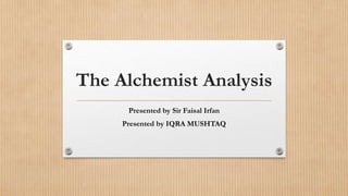 Alchemist analysis | PPTX