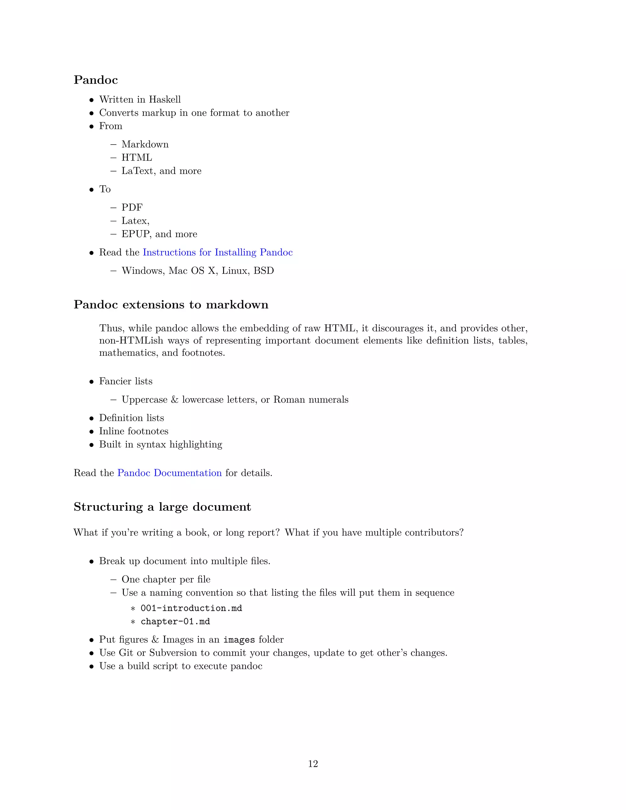 Publishing alchemy with markdown and pandoc | PDF