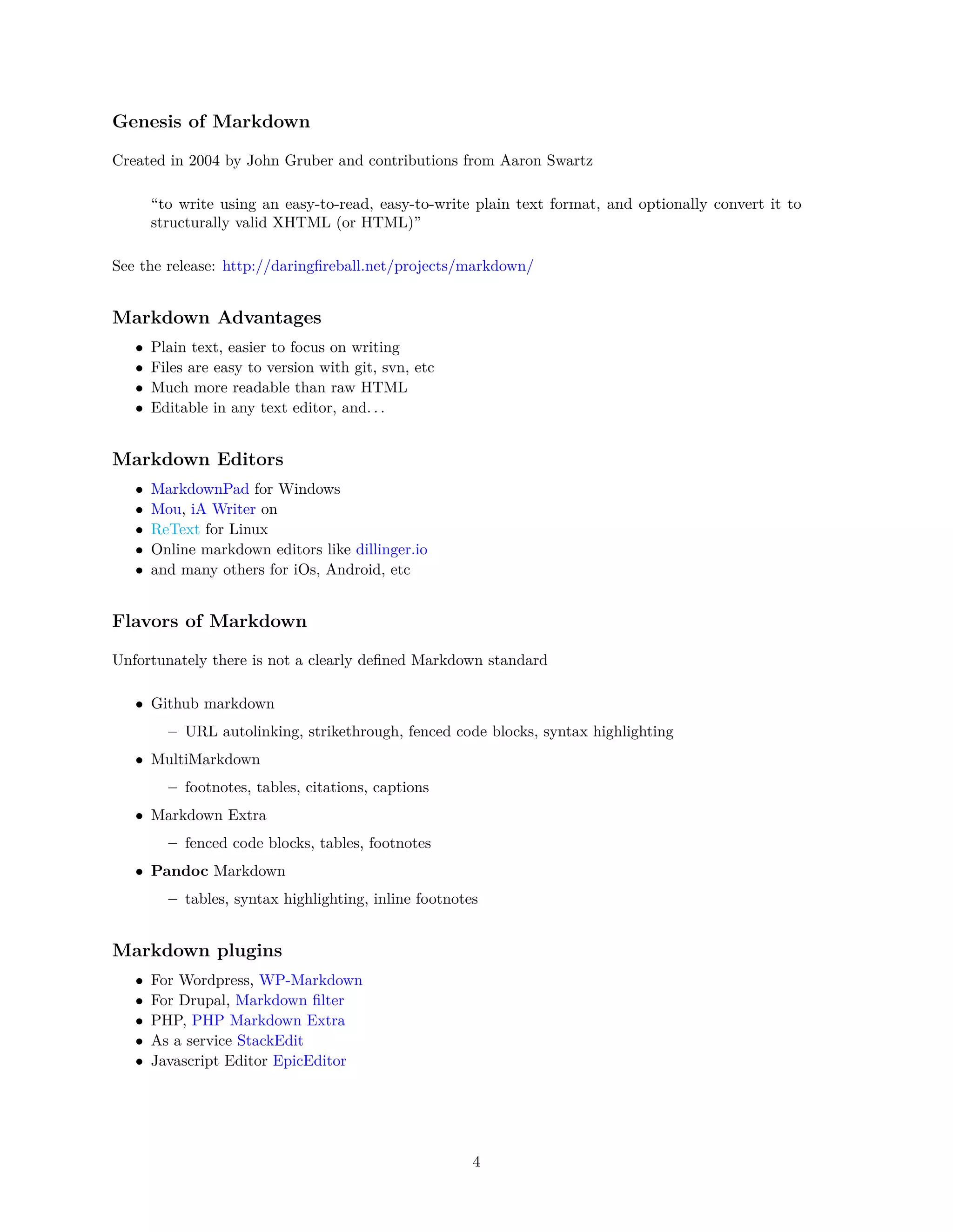 Publishing alchemy with markdown and pandoc | PDF