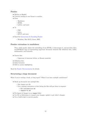 Publishing alchemy with markdown and pandoc | PDF