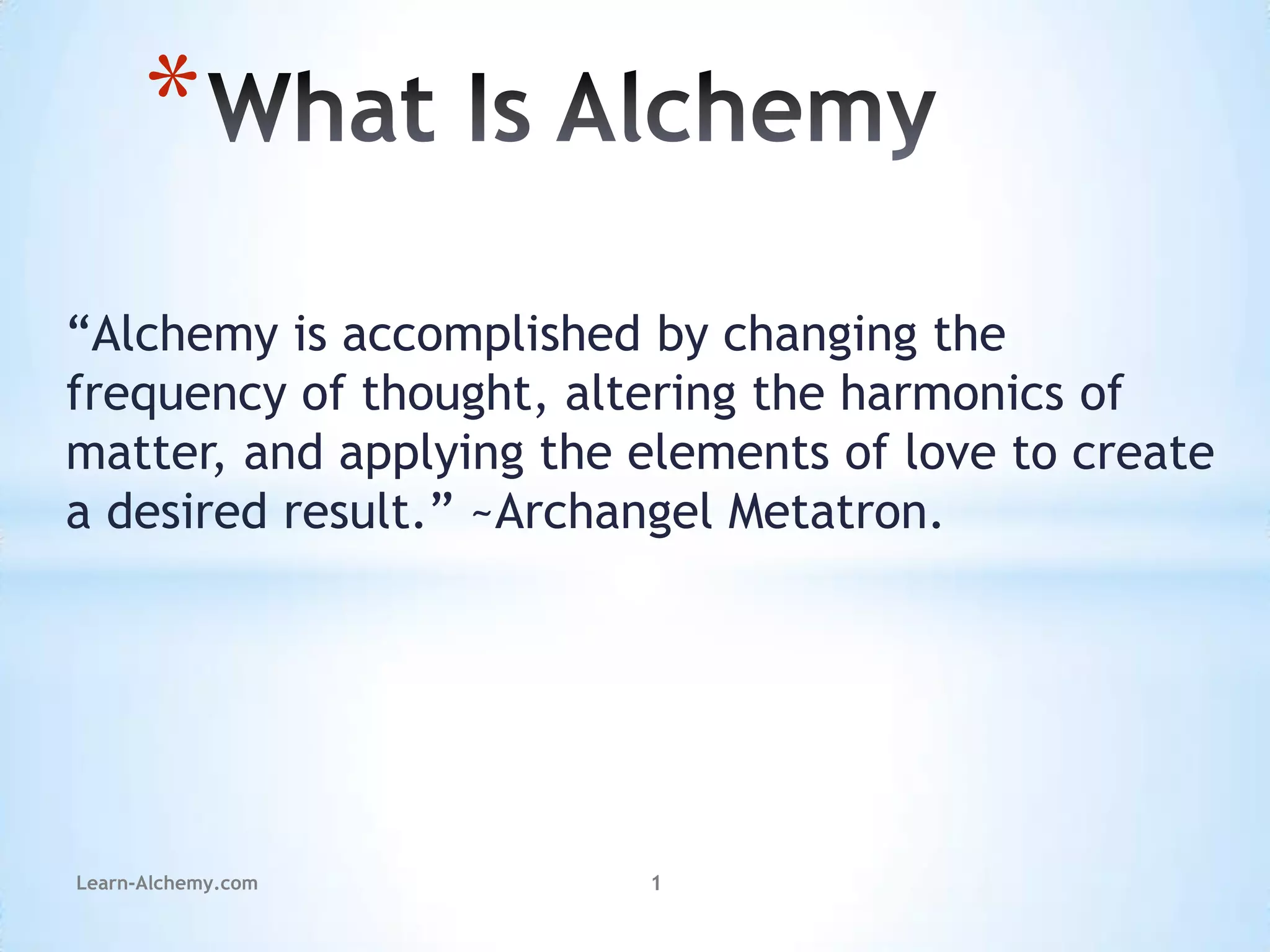 Learn Alchemy | PPT