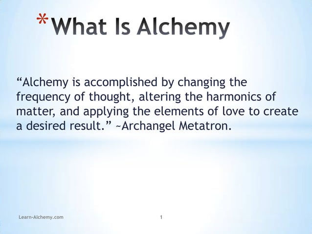 Learn Alchemy | PPT